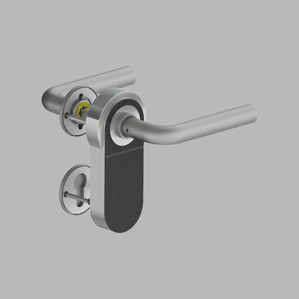 Lever handle L f/ Salto electronic lock, DIN | Knud Holscher collection ...