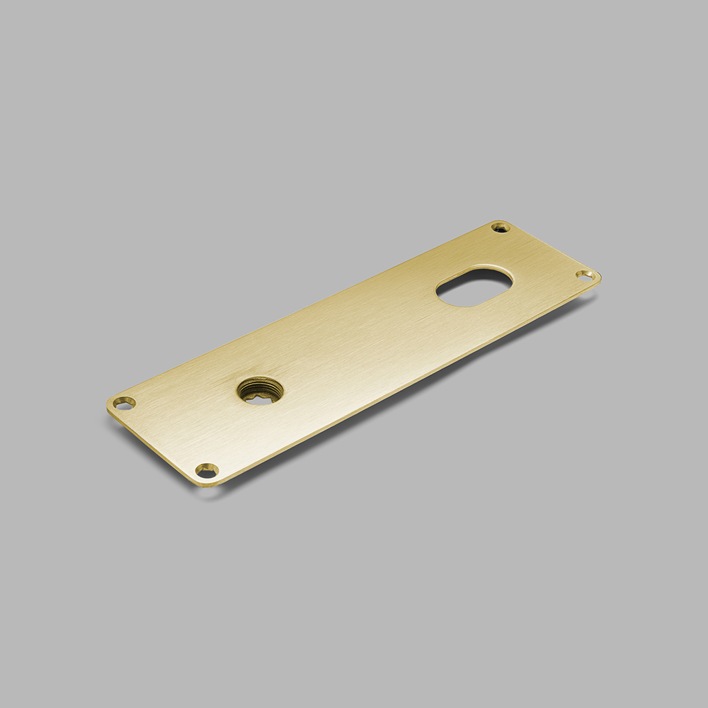 Back plate 210x60 w/ oval hole - PVD brass | Knud Holscher Collection ...